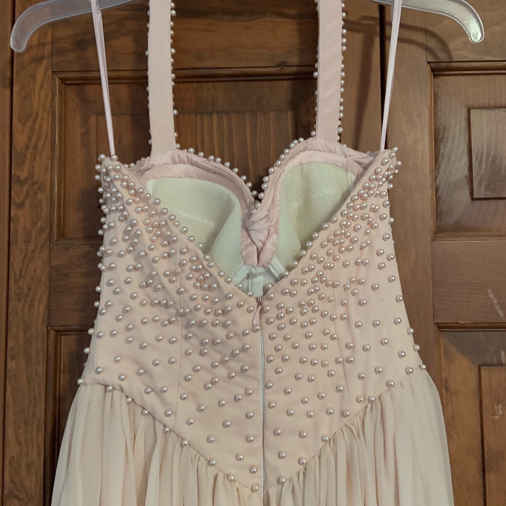 Light Pink Pearl Prom Dress - Gem